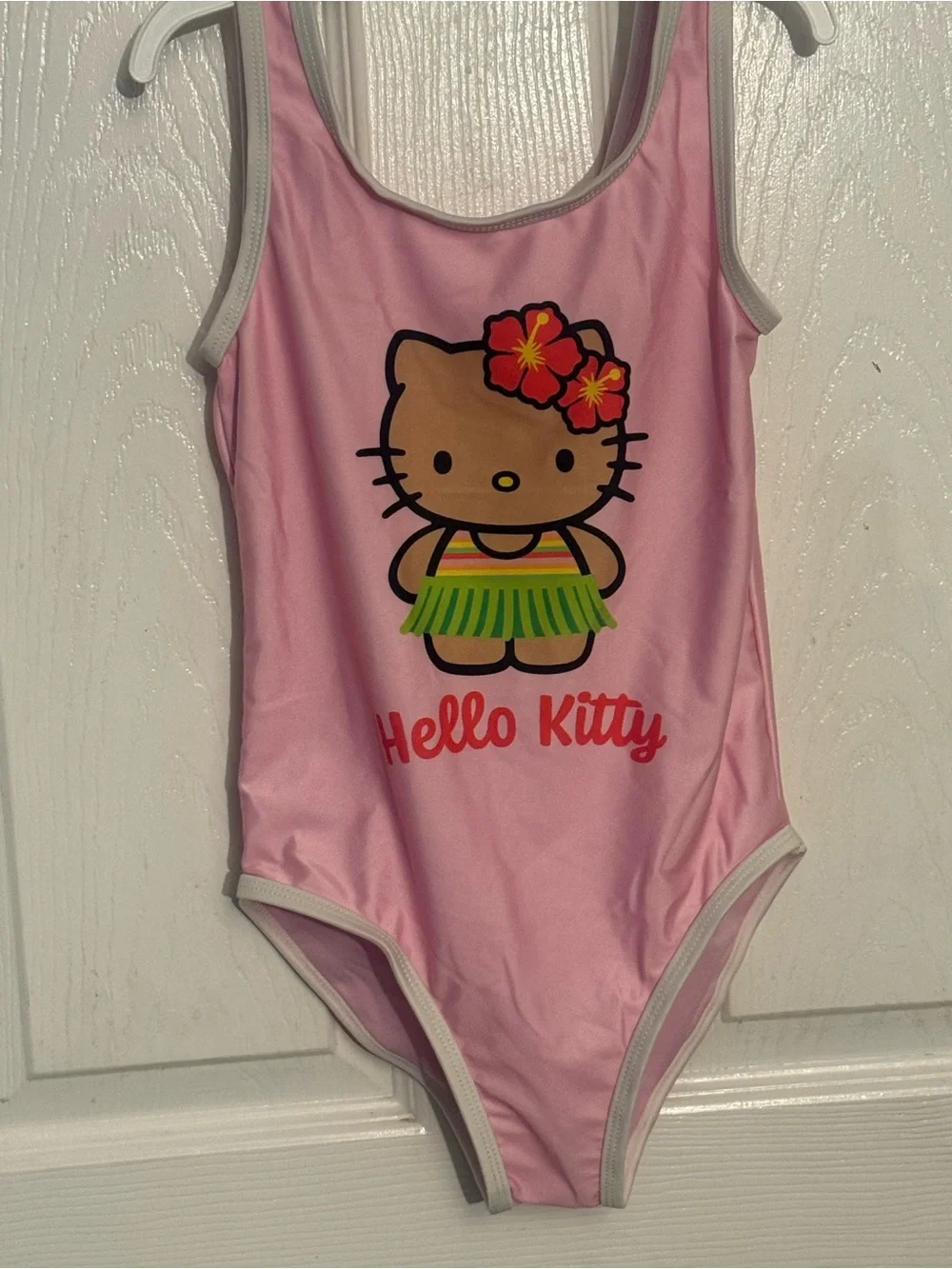 Sanrio | Swim | Sanrio Hello Kitty Pink Swim Top With Floral Accent ...